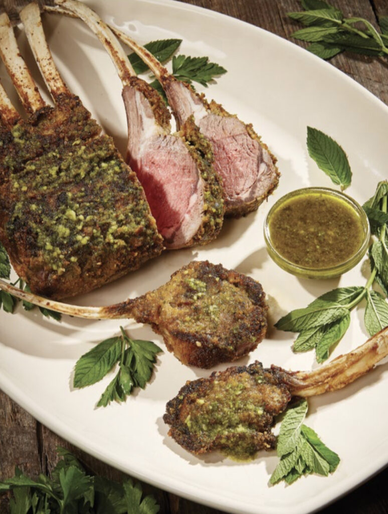 Mint-Pesto Rack of Lamb – Eric Theiss
